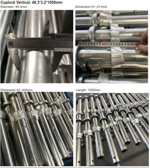 Galvanized Scaffolding Cuplock System Vertical Standard from China ...