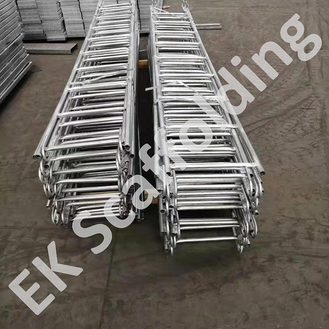 Galvanized Scaffolding Steel Straight Ladder with Welded Hook from ...