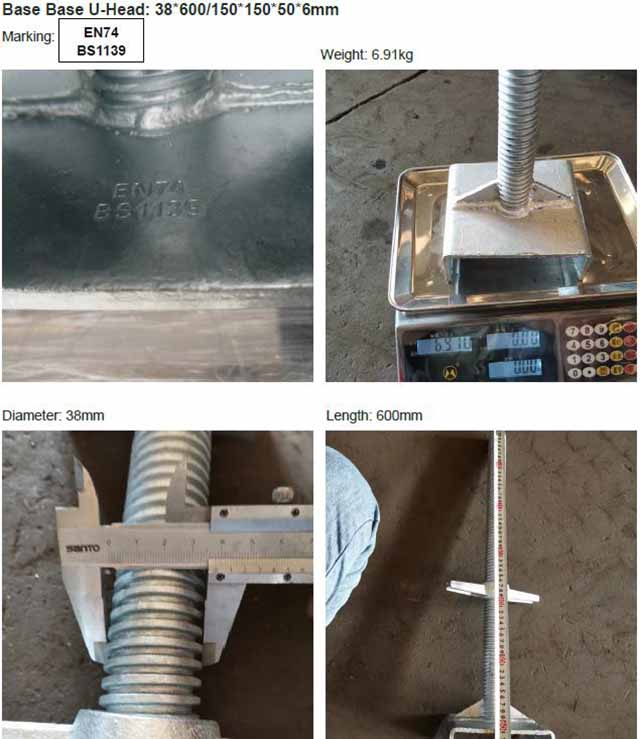 Scaffolding Steel Soild U Head Base Jack from China manufacturer - EK ...